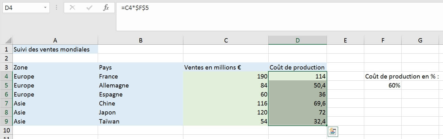 Les fonctions de base - Excel formation