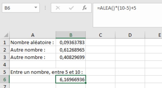 La fonction ALEA - Excel formation