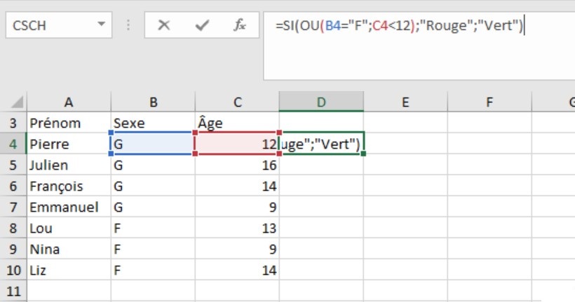 La fonction SI() - Excel formation