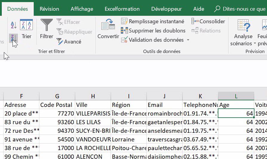 Comment analyser des données avec Excel (Tri, Filtre, Filtre élaboré ...