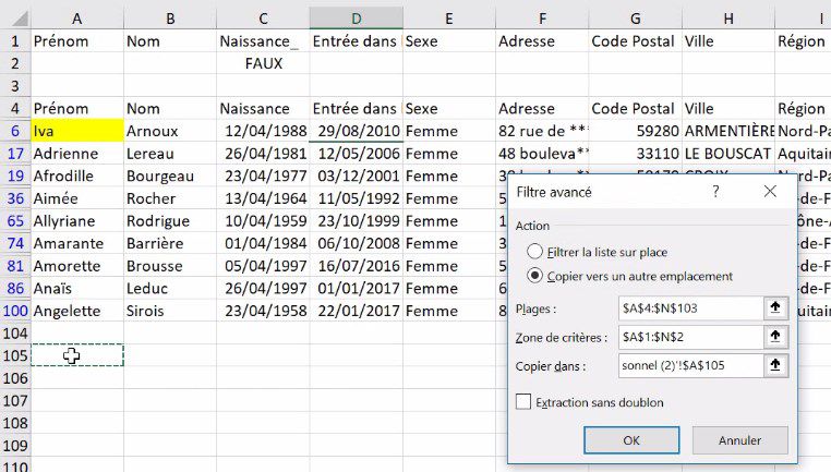 Comment analyser des données avec Excel (Tri, Filtre, Filtre élaboré ...