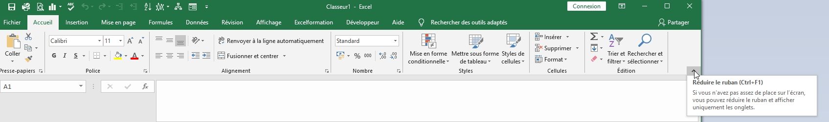 Le menu ruban d’Excel - Excel formation