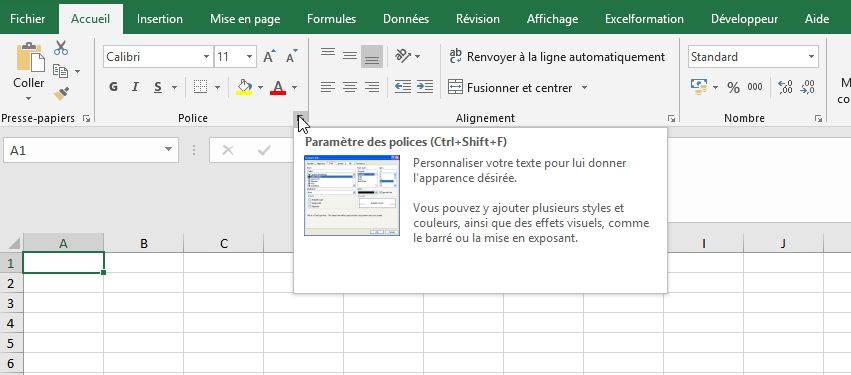 Le menu ruban d’Excel - Excel formation