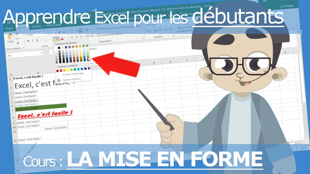 Apprendre à Utiliser Excel Pour Les Débutants La Mise En Forme De Cellules Excel Formation