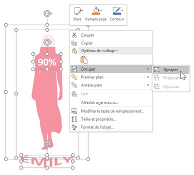 Comment créer un indicateur graphique-silhouette (Homme/Femme ...