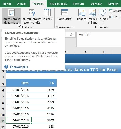 Comment Regrouper Des Dates Par Périodes Dans Un Tableau Croisé Dynamique Sur Excel Excel