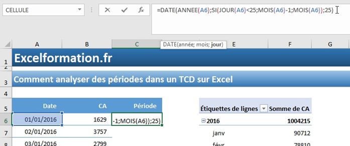 Comment Regrouper Des Dates Par Périodes Dans Un Tableau Croisé Dynamique Sur Excel Excel
