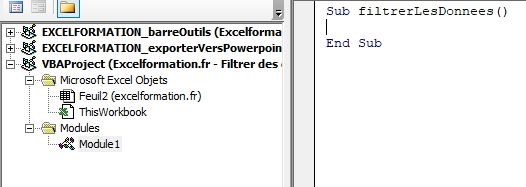 Comment filtrer des données en VBA sur Excel - Excel formation