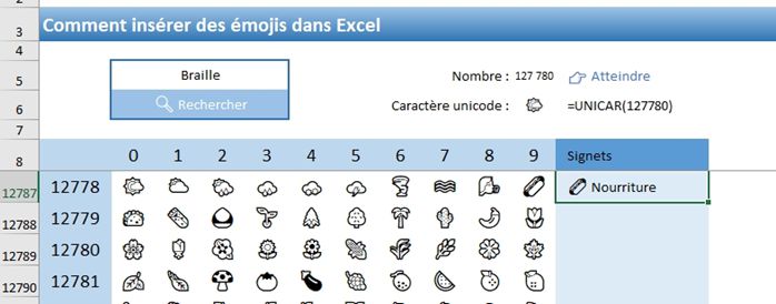 Comment insérer des émojis avec la formule UNICAR() d’Excel - Excel ...