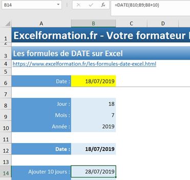 Comment utiliser les formules DATE(), JOUR(), MOIS() et ANNEE() pour ...