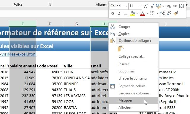 Cellules Visibles Comment Les Sélectionner Et Uniquement Celles Ci Sur Excel Excel Formation
