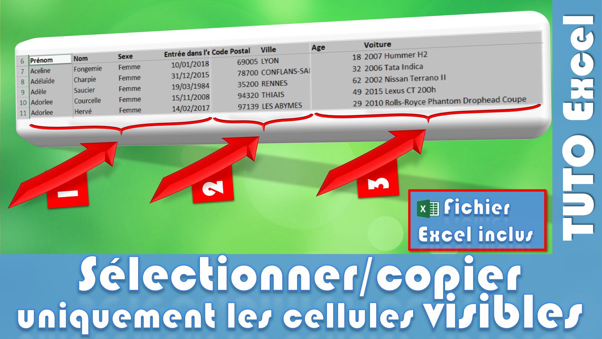 Cellules visibles : comment les sélectionner (et uniquement celles-ci ...