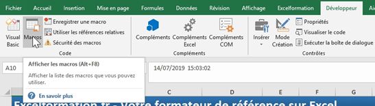 Créer Une Macro Vba Automatiquement Sur Excel Avec Lenregistreur 03 Formation Excel Vba