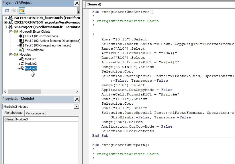 Analyse Dune Macro Vba 04 Formation Excel Vba Complete Excel Formation