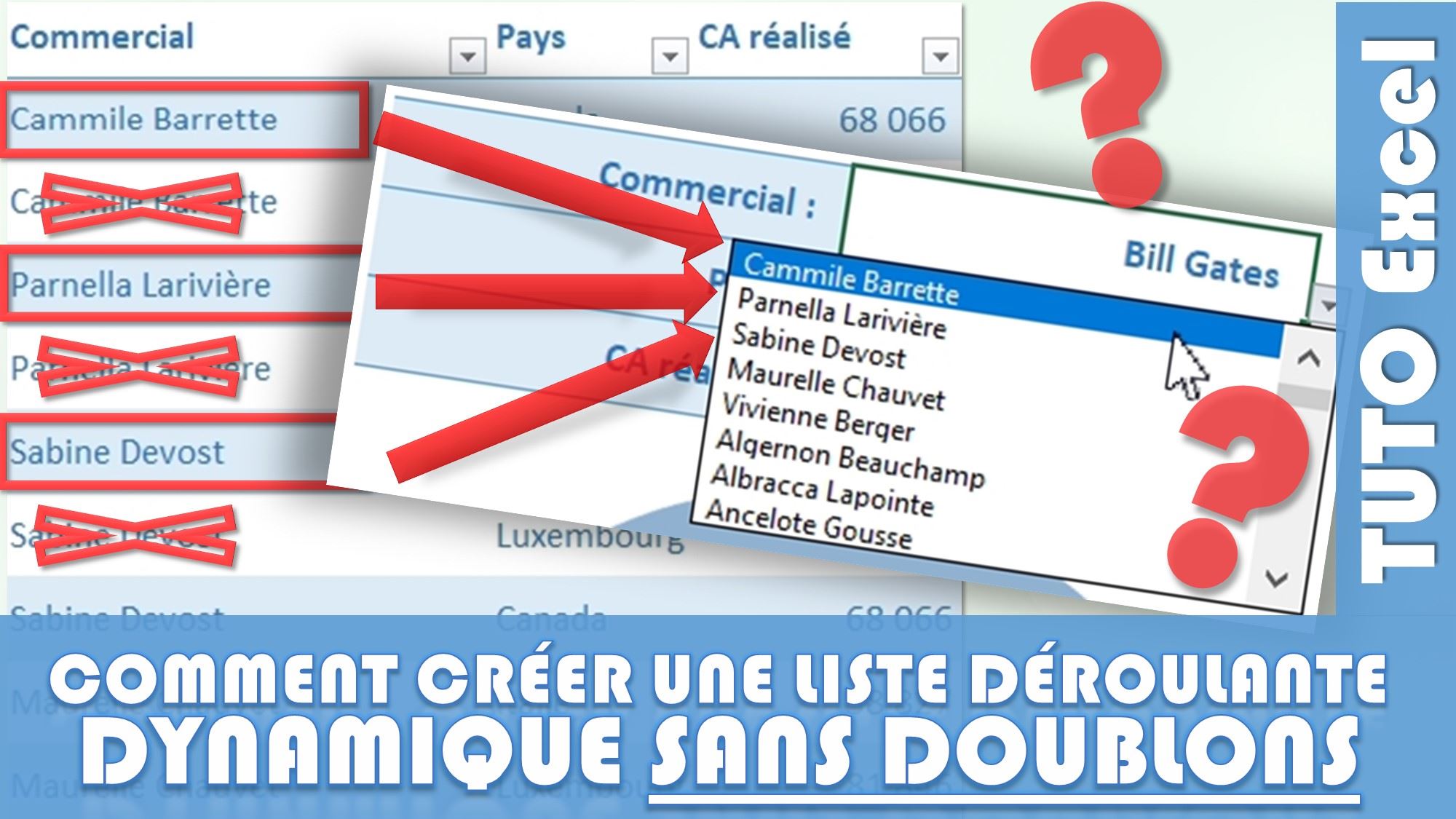 Comment créer une liste déroulante dynamique avec des valeurs uniques ...