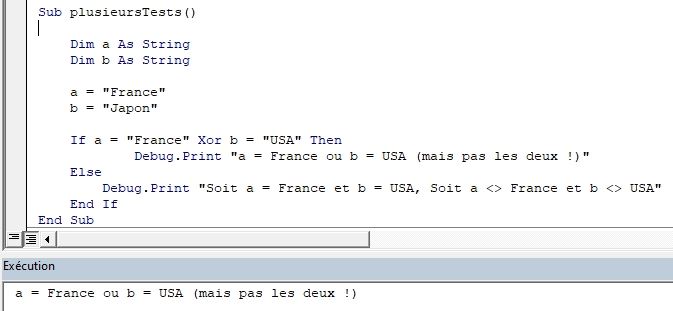 Ifthen Ou Comment Effectuer Des Tests Logiques Simples En Vba 11 Formation Excel Vba