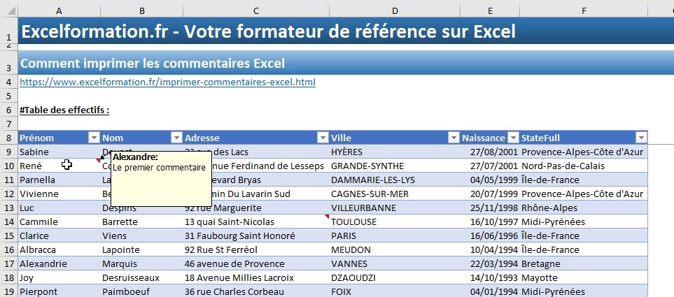 COMMENT AFFICHER ET IMPRIMER TOUS LES COMMENTAIRES D’UNE FEUILLE SUR ...