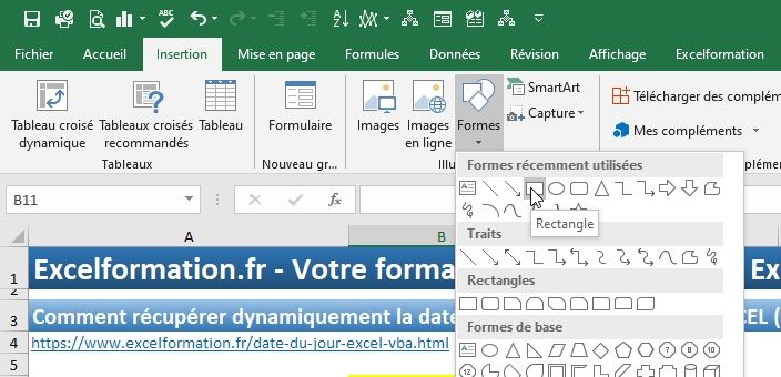 4 Methodes Pour Inserer La Date Du Jour Rapidement Dans Une Cellule Sur Excel Avec Et Sans Vba