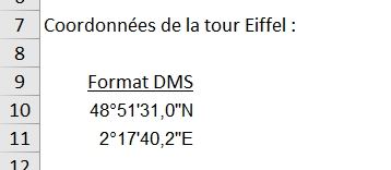 calcul distance latitude longitude excel