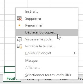 COMMENT MANIPULER LES FEUILLES DE CALCUL (AJOUTER/COPIER/DEPLACER ...