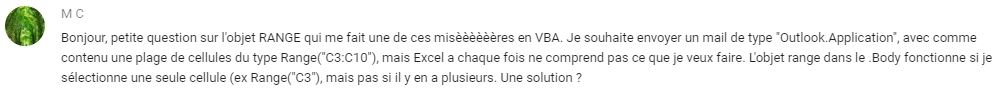 Comment Envoyer La Sélection Par Mail En 1 Clic Avec Vba Sur Excel