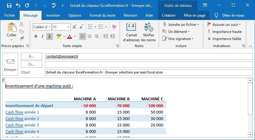 Comment Envoyer La Sélection Par Mail En 1 Clic Avec Vba Sur Excel