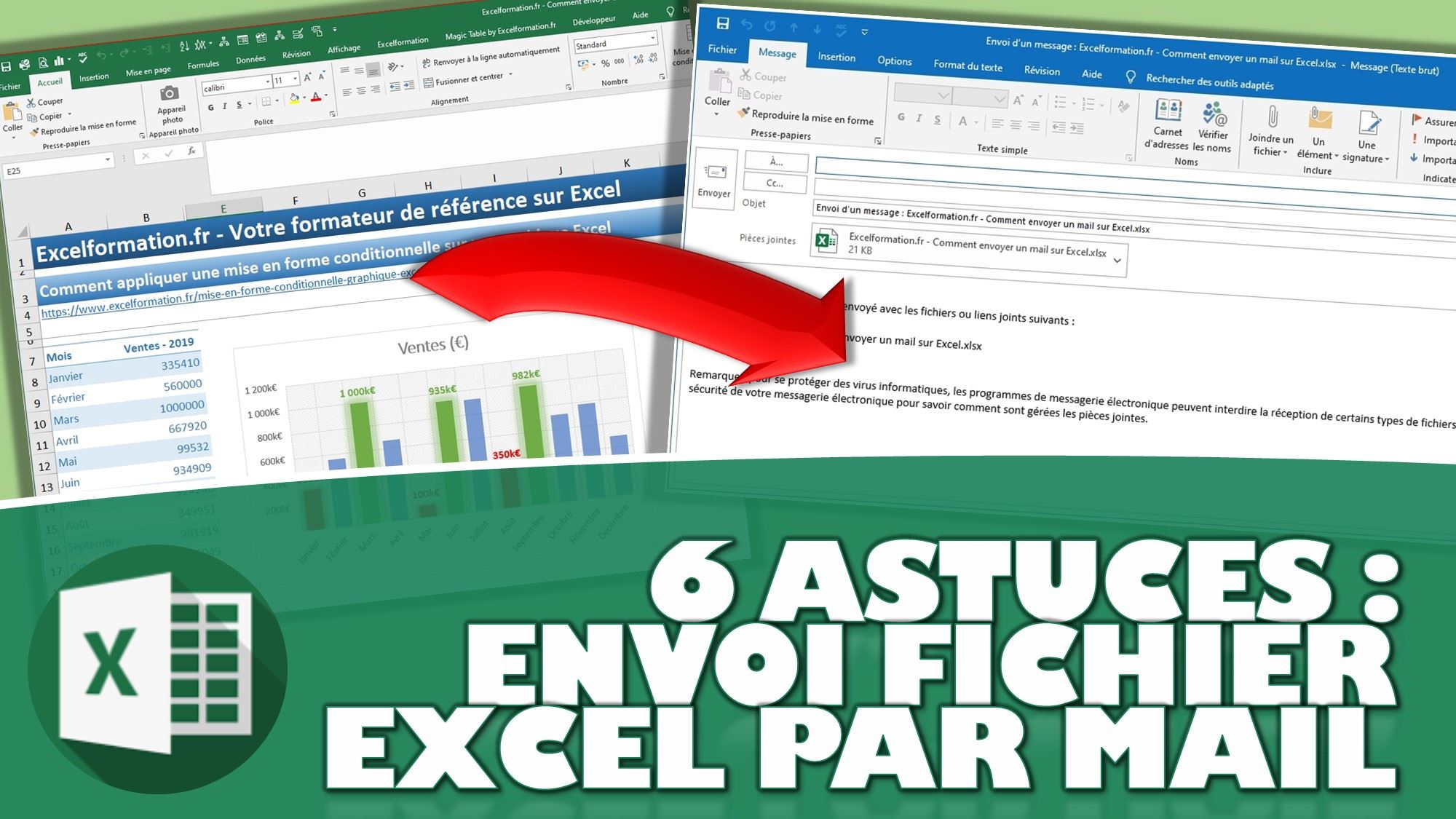 6 Astuces pour envoyer facilement un fichier Excel par mail (sans VBA) - Excel formation