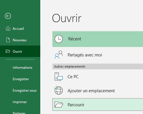 Les formats de fichiers gérés par Excel (xlsx, xlsm, xls, pdf, csv ...