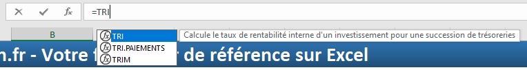 Comment calculer le taux de rendement interne d’un projet sur Excel (fonction TRI) - Excel formation