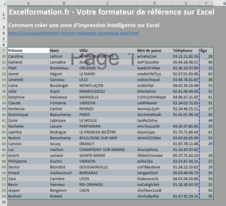 Comment créer une zone d’impression dynamique et intelligente sur Excel ...