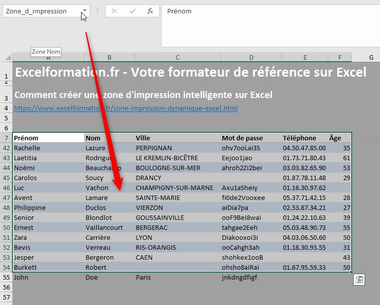 Comment créer une zone d’impression dynamique et intelligente sur Excel ...
