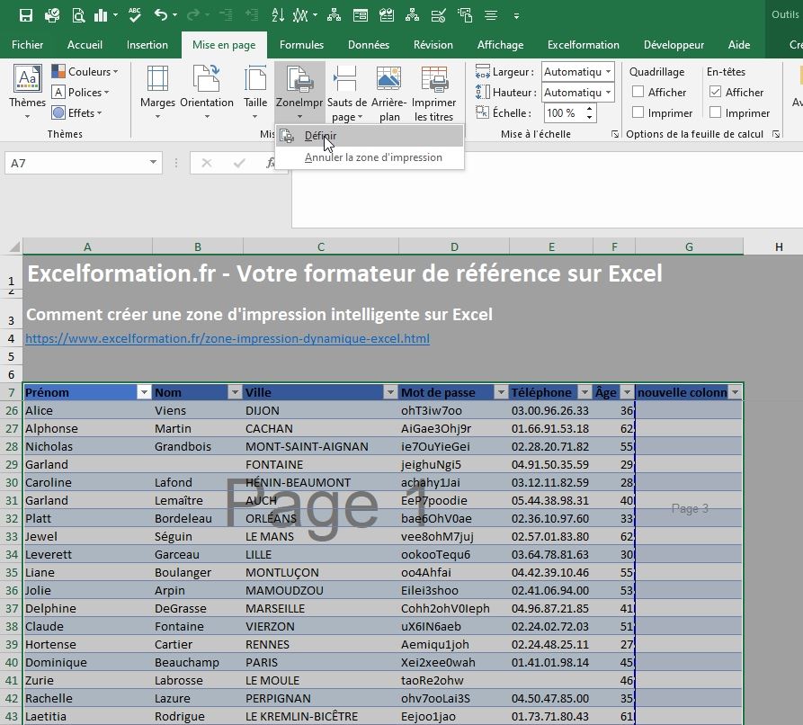 Comment créer une zone d’impression dynamique et intelligente sur Excel ...