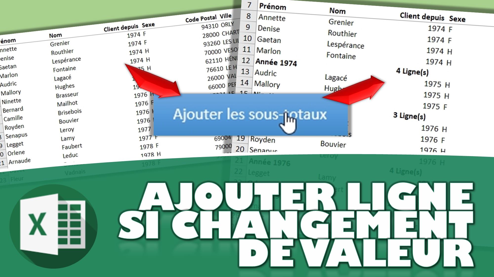 Comment ajouter automatiquement une ligne lors d’un changement de ...