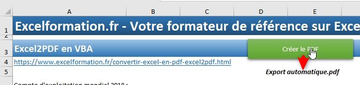 Comment convertir un fichier Excel en PDF Excel2pdf - Excel formation