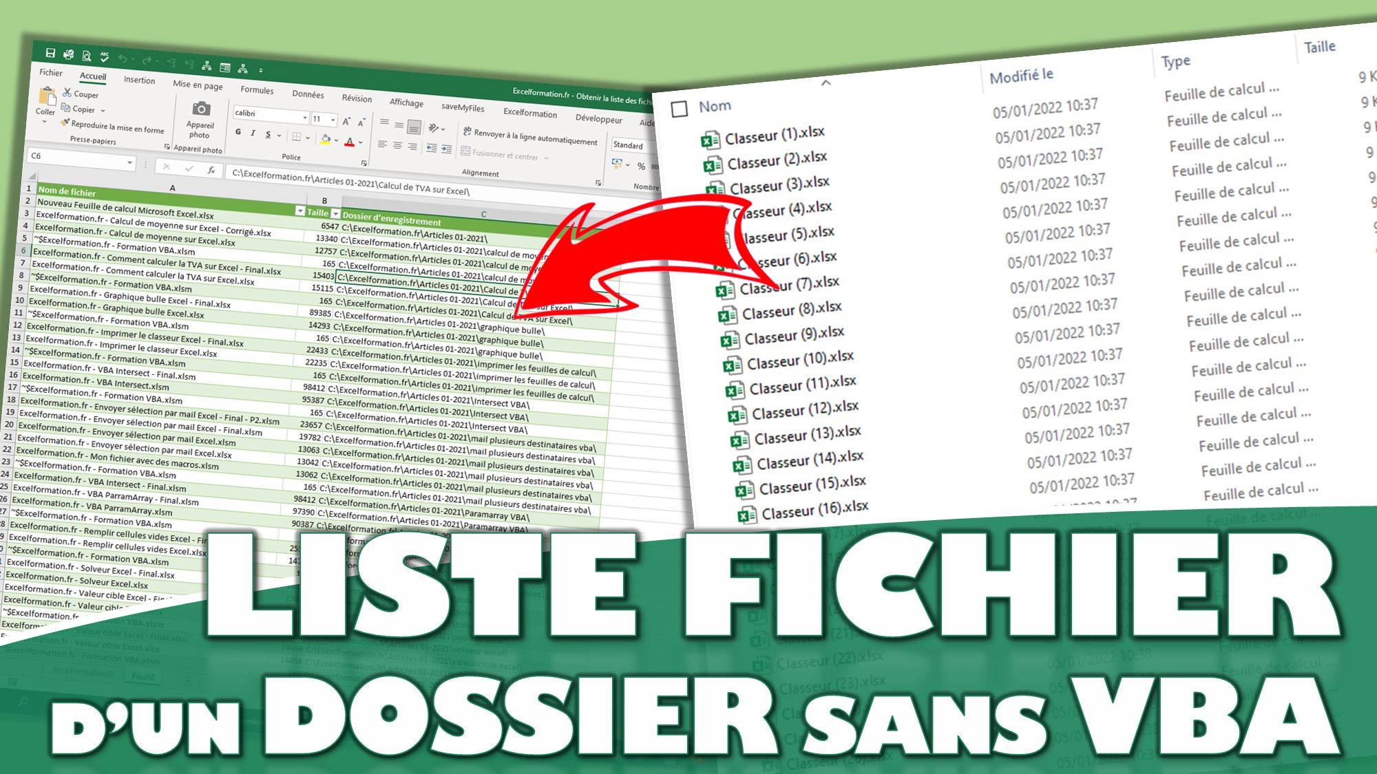 Comment Lister Les Fichiers Enregistrés Dans Un Dossier Et Ses Sous Dossiers Sans Vba Sur Excel