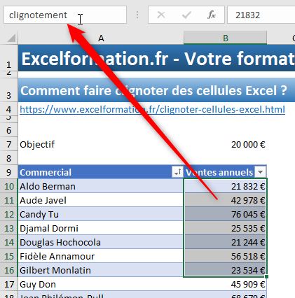 Comment faire clignoter une cellule Excel ? La mise en forme dynamique ...