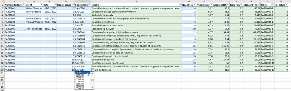 « Facturation Automatique » sur Excel - Excel formation