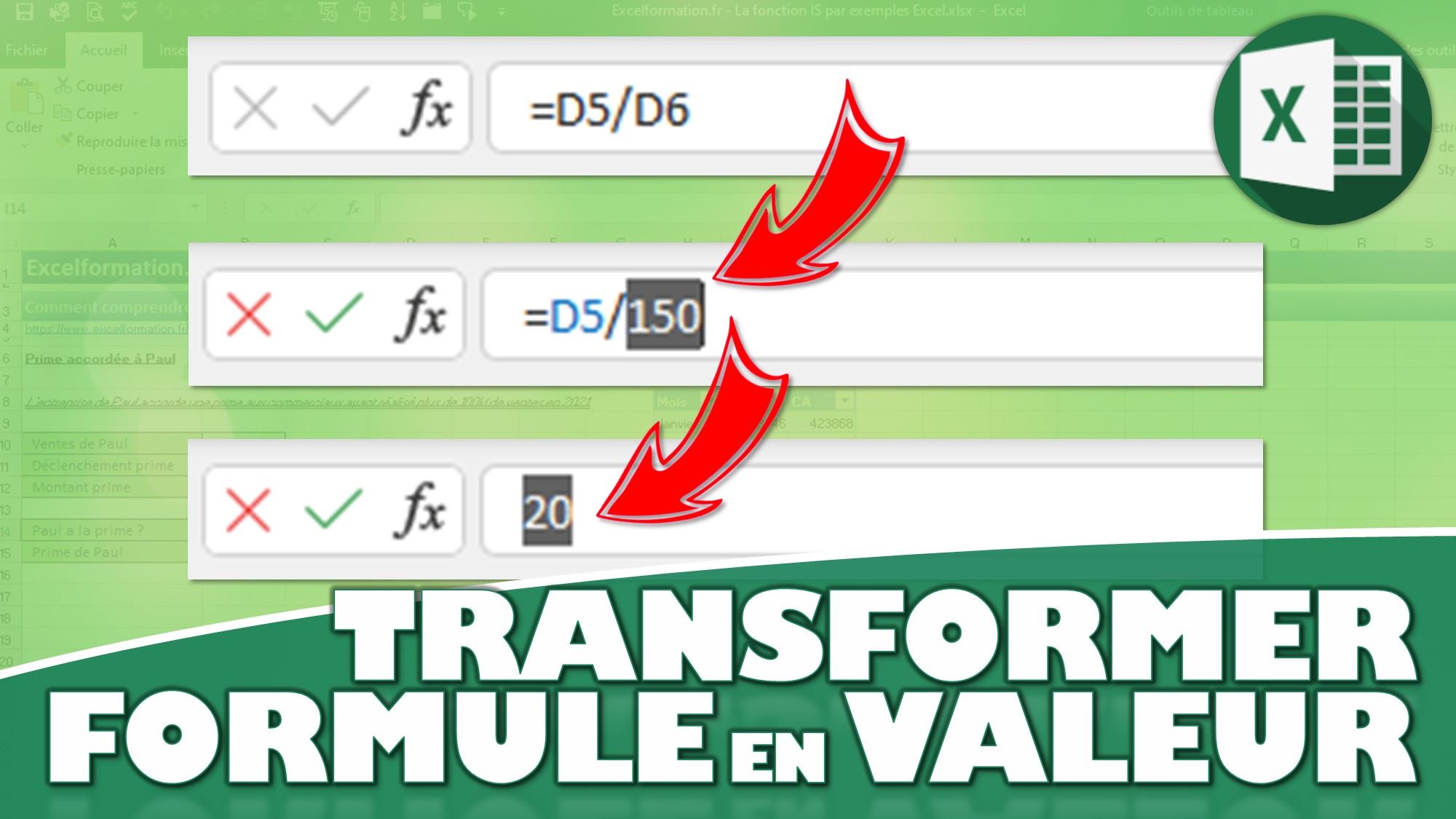 Comment remplacer rapidement des formules par leur valeur sur Excel ...