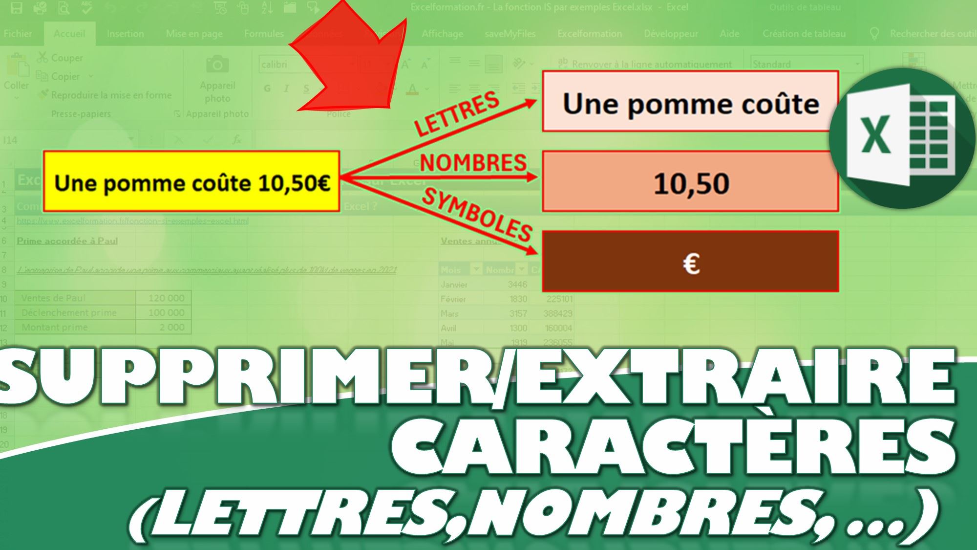 Comment Supprimer Des Caractères Dans Les Cellules Sélectionnées Sur Excel Excel Formation