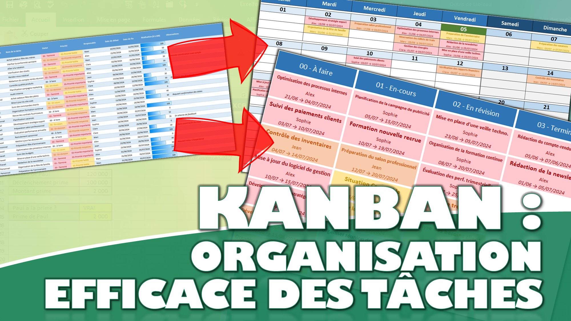 Organisez vos tâches efficacement avec les panneaux KANBAN sur Excel - Excel formation