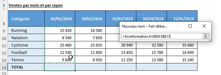 Découvrez le secret des plages relatives dynamique dans Excel - Excel formation